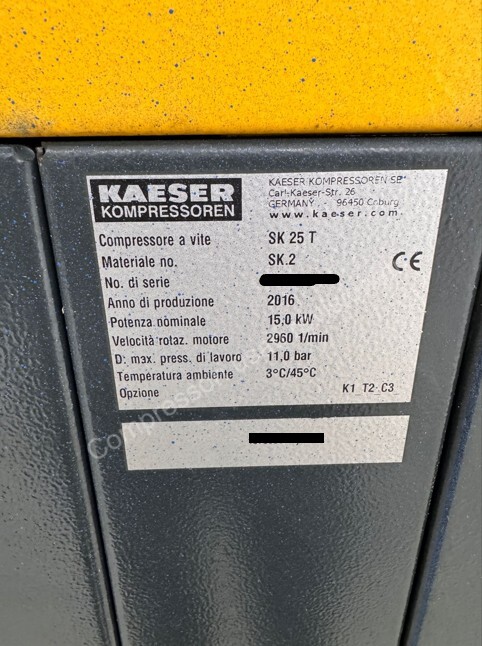 COMPRESSORE USATO KAESER SK 25 T - CU.161 - Portale Compressori Usati ...